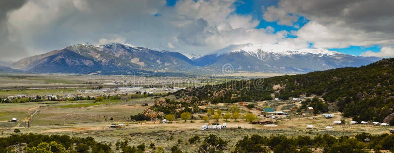 Panoramic Colorado Aspen Forest in Fall Stock Image - Image of tree ...