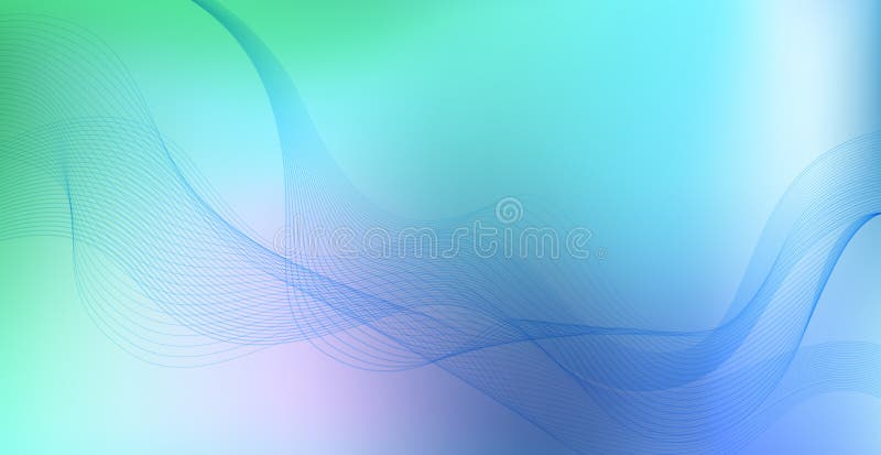Panoramic Colorful Abstract Stylish Multi Background with Wavy Lines ...