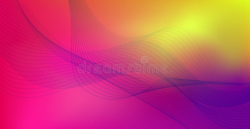 Panoramic Colorful Abstract Stylish Multi Background with Wavy Lines ...