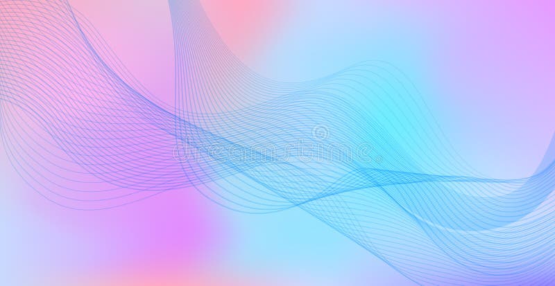 Panoramic Colorful Abstract Stylish Multi Background with Wavy Lines ...