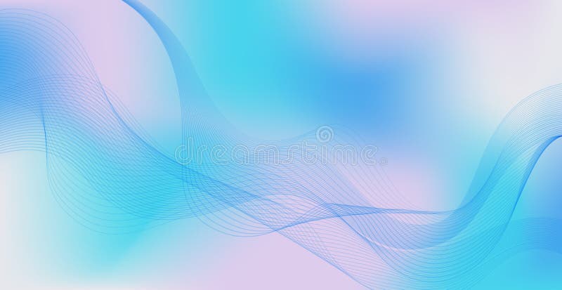 Panoramic Colorful Abstract Stylish Multi Background with Wavy Lines ...