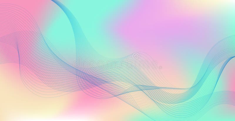 Panoramic Colorful Abstract Stylish Multi Background with Wavy Lines ...