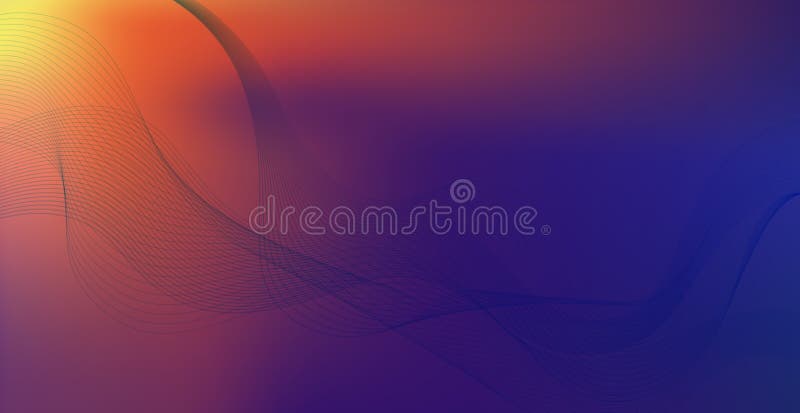 Panoramic Colorful Abstract Stylish Multi Background with Wavy Lines ...