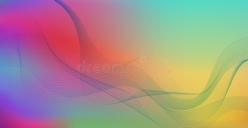 Panoramic Colorful Abstract Stylish Multi Background with Wavy Lines ... Panoramic Colorful Abstract Stylish Multi Background with Wavy Lines ...
