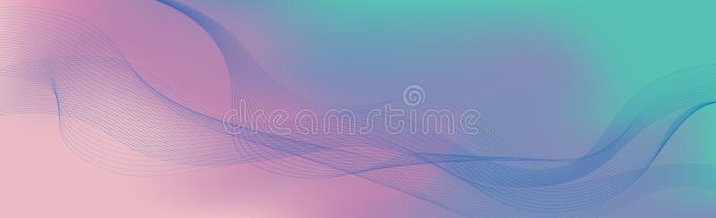 Panoramic Colorful Abstract Stylish Multi Background with Wavy Lines ...
