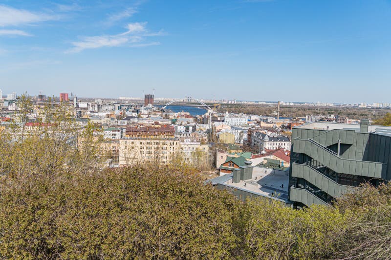 Panoramic Daytime View of a Mixed Urban and Natural Landscape ...