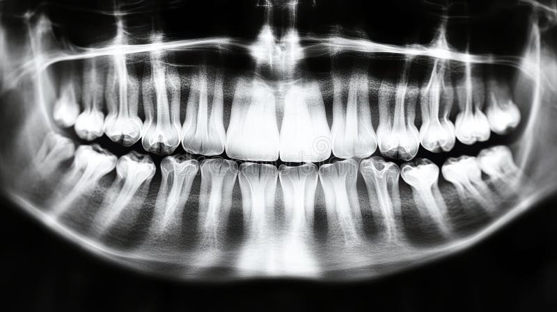 Panoramic Dental X-ray Showing a Full Set of Healthy Teeth and Jaw ...
