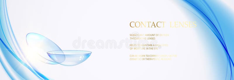Panoramic Design Template Box Contact Lens. Stock Vector - Illustration ...