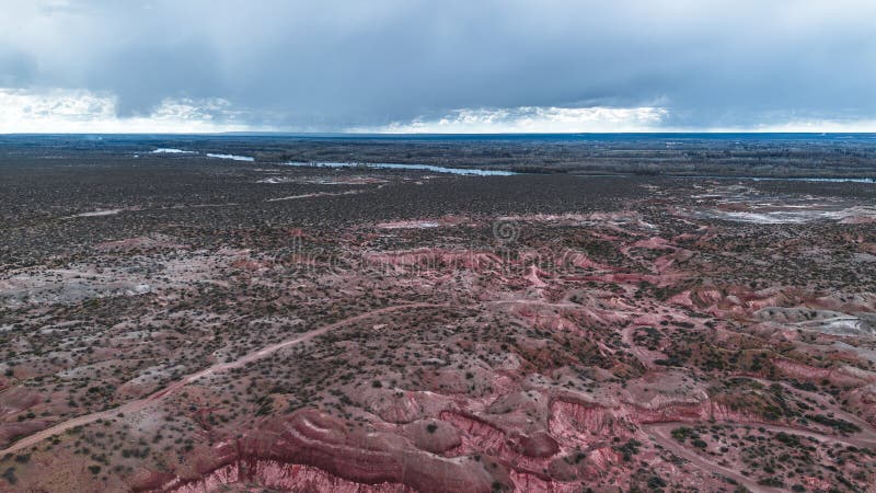 Panoramic Drone Aerial View of the Beautiful Valley of the Moon Stock ...