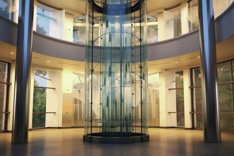 Panoramic Elevator in Atrium 1695523867831 3 Stock Image - Image of ...