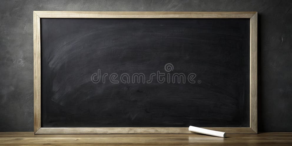 Panoramic Empty Chalkboard a WideAngle View of a Blank Classroom Ready ...