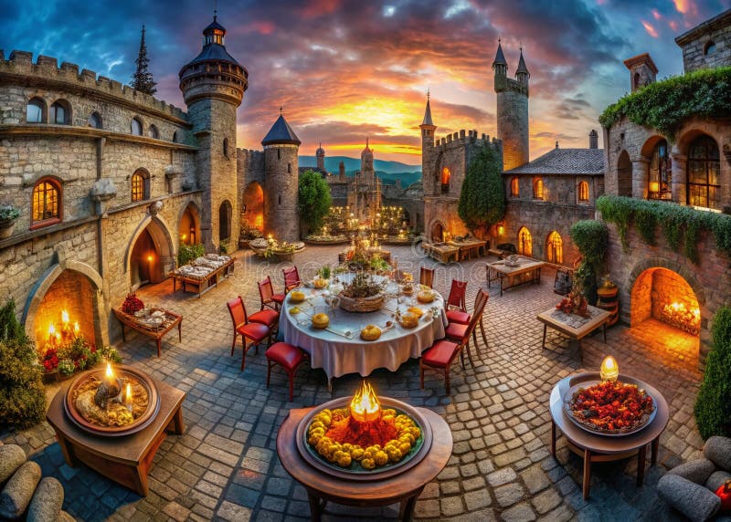 A 360 Panoramic Feast Explore the Epic Stonework and Gourmet Delights ...
