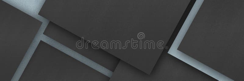 Panoramic Geometric Background. Gray and Blue Squares, 3D Illustration ...
