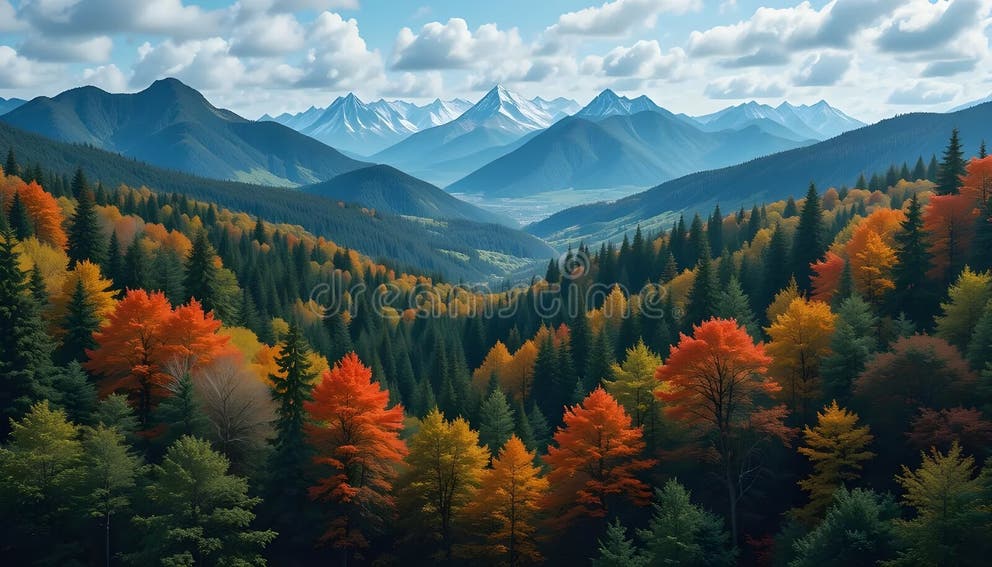 Panoramic Geometric Forest Wallpaper – a Modern Blend of Nature and ...