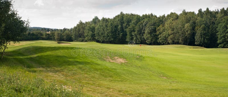 Panoramic golf field stock image. Image of leisure, idyllic - 10872501