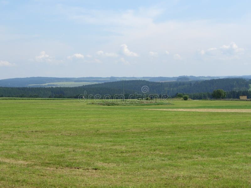 Panoramic Grassland Scenery in Thuringia Stock Image - Image of nature ...