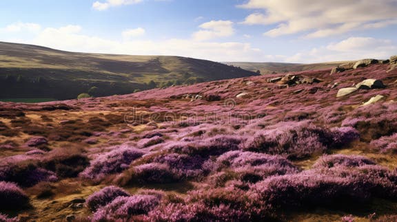 Panoramic heather texture stock photo. Image of nature - 373107530