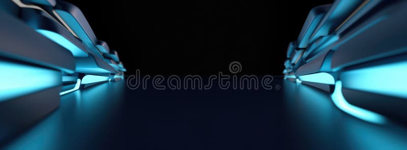 Panoramic High Tech Background Stock Illustration - Illustration of ...