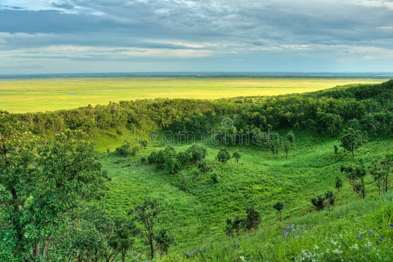 Panoramic hills view stock image. Image of blue, nature - 10323713