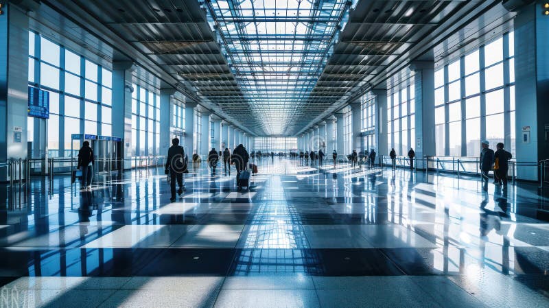 Panoramic Horizontal View of a Major Transportation Stock Illustration ...