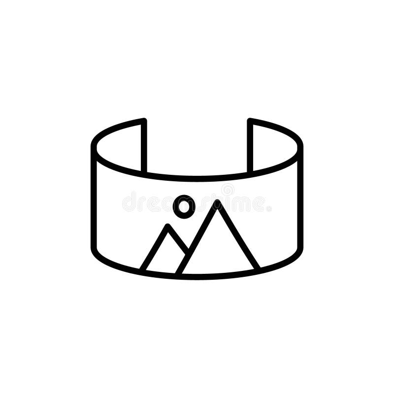 Panoramic Icon Set Wide-Angle View Illustrations for Photography and ...