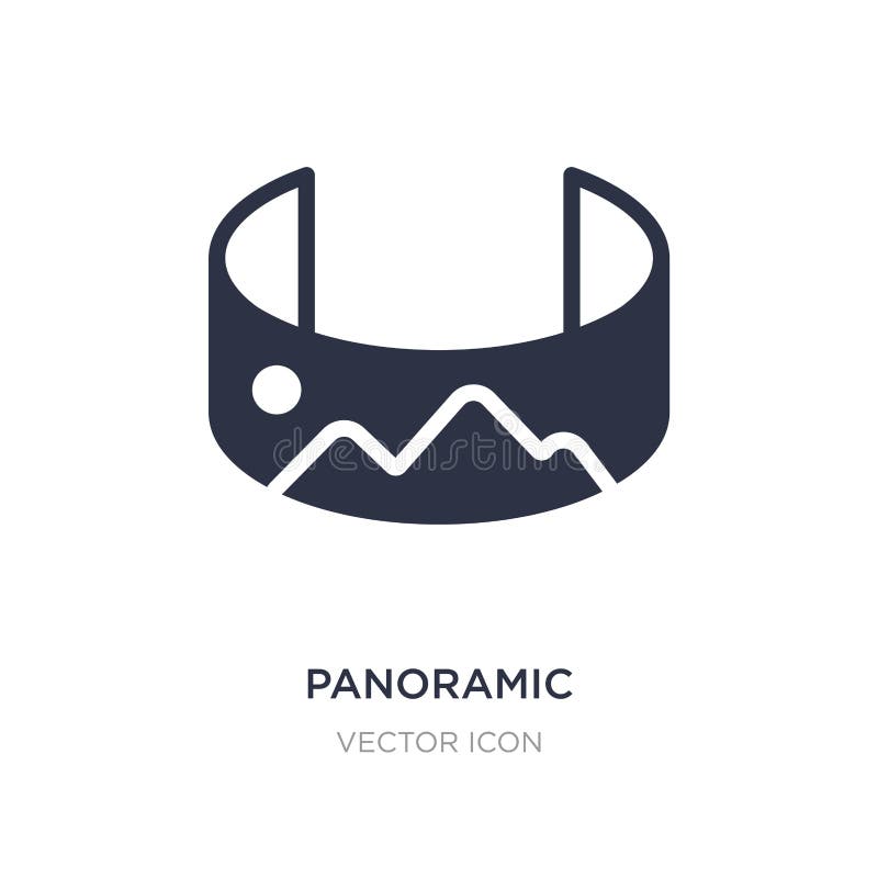 Panoramic View Icon on White Background. Simple Element Illustration ...