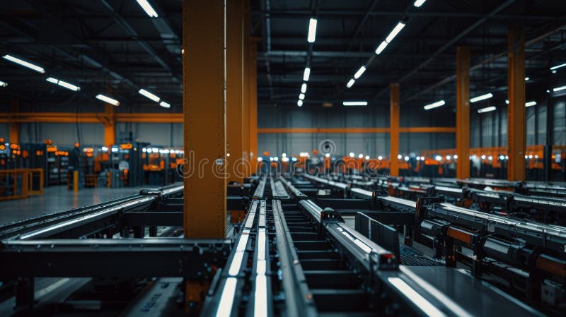 A Panoramic Image of a Fully Automated Robotic Dark Store Warehouse ...