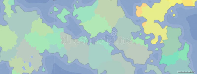 Panoramic Image of an Illustration with Spots As Islands of Land on a ...