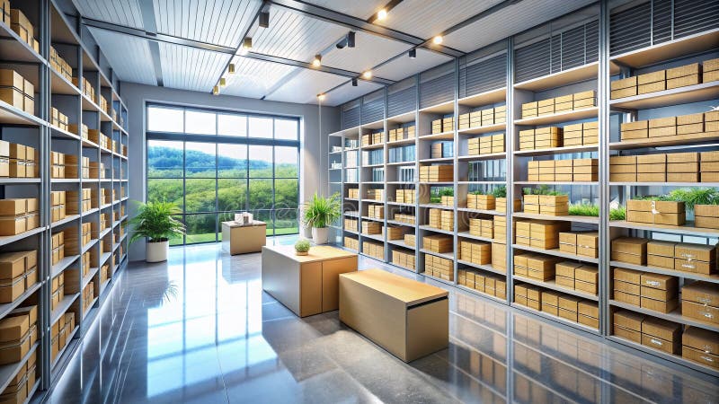 Streamlined Mailroom Organization a Modern Shelving System for ...