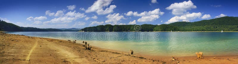 Panoramic Image of the Solina Lake Stock Photo - Image of panoramic ...