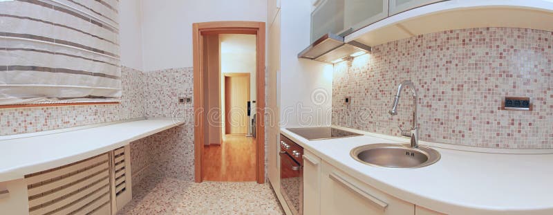 Panoramic kitchen stock image. Image of kitchen, ventilation - 29018207