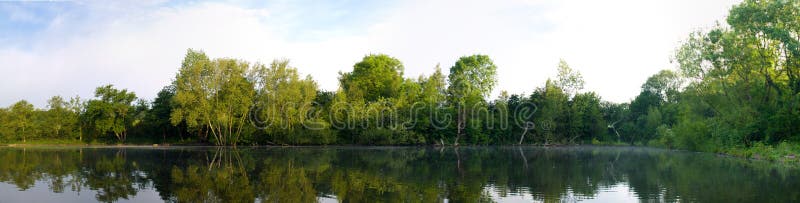 Beautiful Nature, Panoramic Scenery Stock Photo - Image of water, green ...