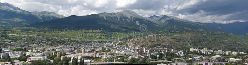 Panoramic landscape stock image. Image of green, cloudy - 6026745