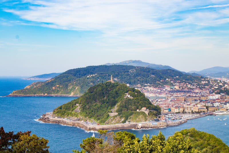 Panoramic and Landscape of the Beach of the Shell in San Sebastian ...
