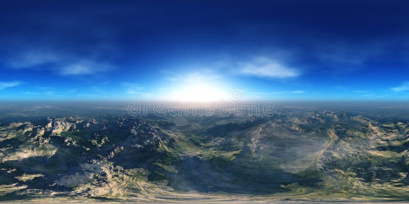 Panoramic Landscape, HDRI, Environment Map Stock Illustration ...