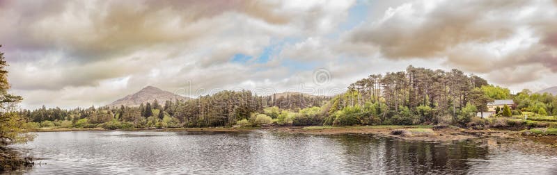Panoramic Landscape in Lauragh Stock Image - Image of lauragh, travel ...