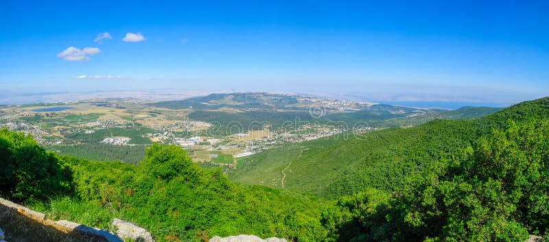 Panoramic Landscape from Mount Meron in the Upper Galilee Stock Image ...