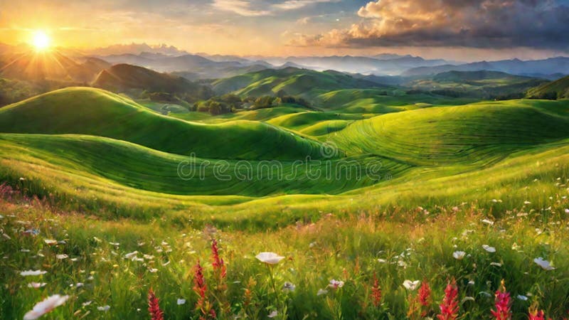 The Panoramic Landscape Presents a Breathtaking Panoramic View of the ...