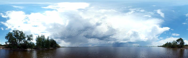 Panoramic Landscape River stock image. Image of water - 74259645