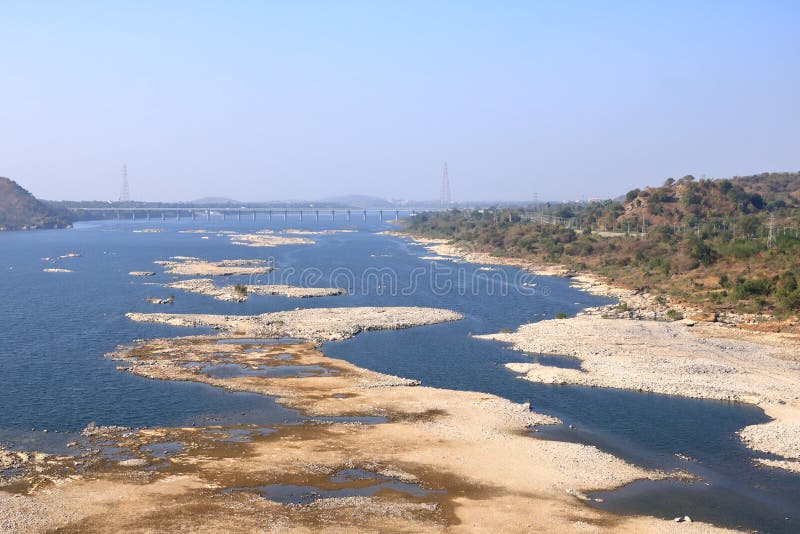Panoramic Landscape View of Beautiful River Narmada Near the Statue of ...