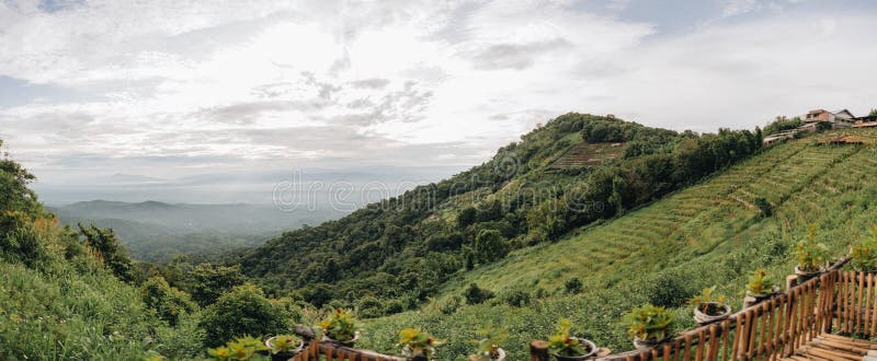 Panoramic Landscape at Viewpoint in Thailand Stock Image - Image of ...