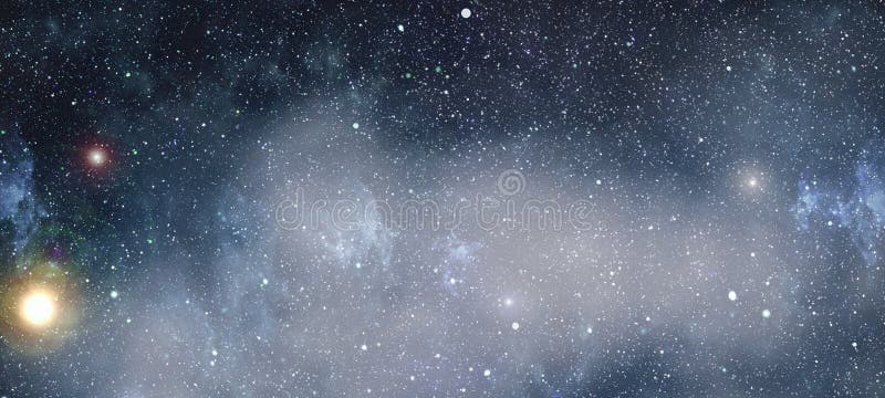 Panoramic Looking into Deep Space. Dark Night Sky Full of Stars. the ...