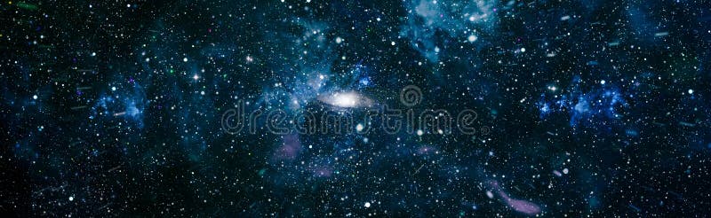Panoramic Looking into Deep Space. Dark Night Sky Full of Stars. the ...