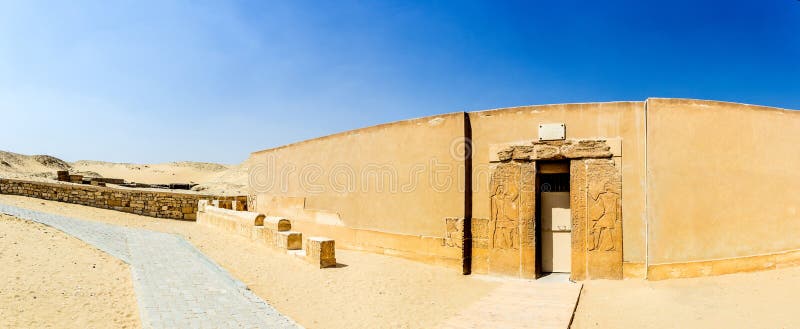 Panoramic Mereruka mastaba stock image. Image of holiday - 58648657