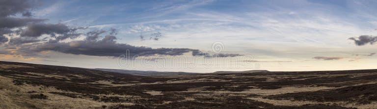 Panoramic moors Sunset stock photo. Image of sunset, vista - 77268474