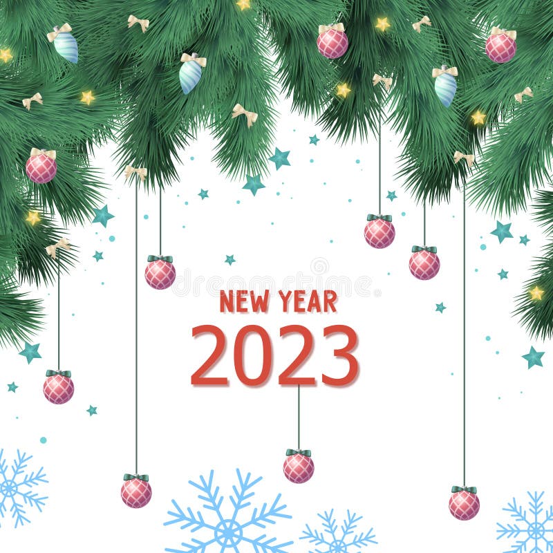 Panoramic New Year Background, Happy New Year 2023 - Vector Stock ... Panoramic New Year Background, Happy New Year 2023 - Vector Stock ...