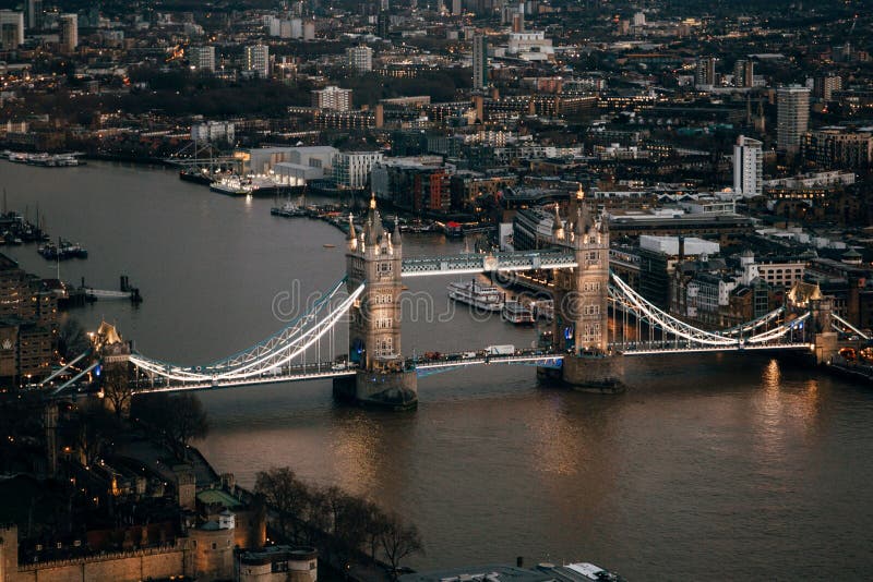Night View of London Tower Bridge Editorial Photo - Image of thames ...