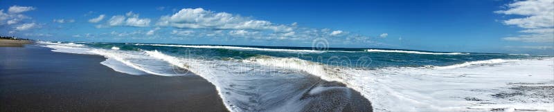 Panoramic Ocean View stock image. Image of coast, high - 161023443