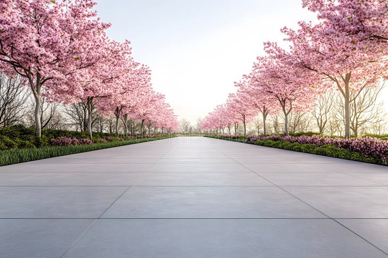 A Panoramic Ode To Springs Awakening Stock Illustration - Illustration ...