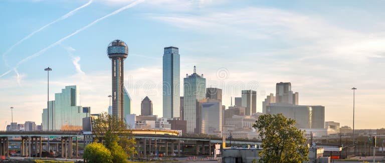 Panoramic Overview of Downtown Dallas Stock Photo - Image of america ...